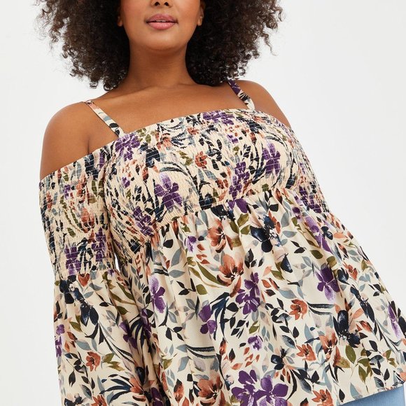 torrid | Tops | Torrid Challis Cold Shoulder Blouse | Poshmark